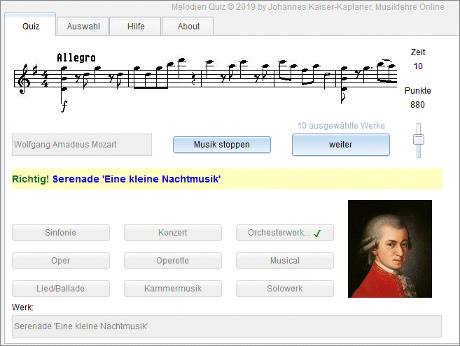 Musik - Shareware : Melodien-Quiz